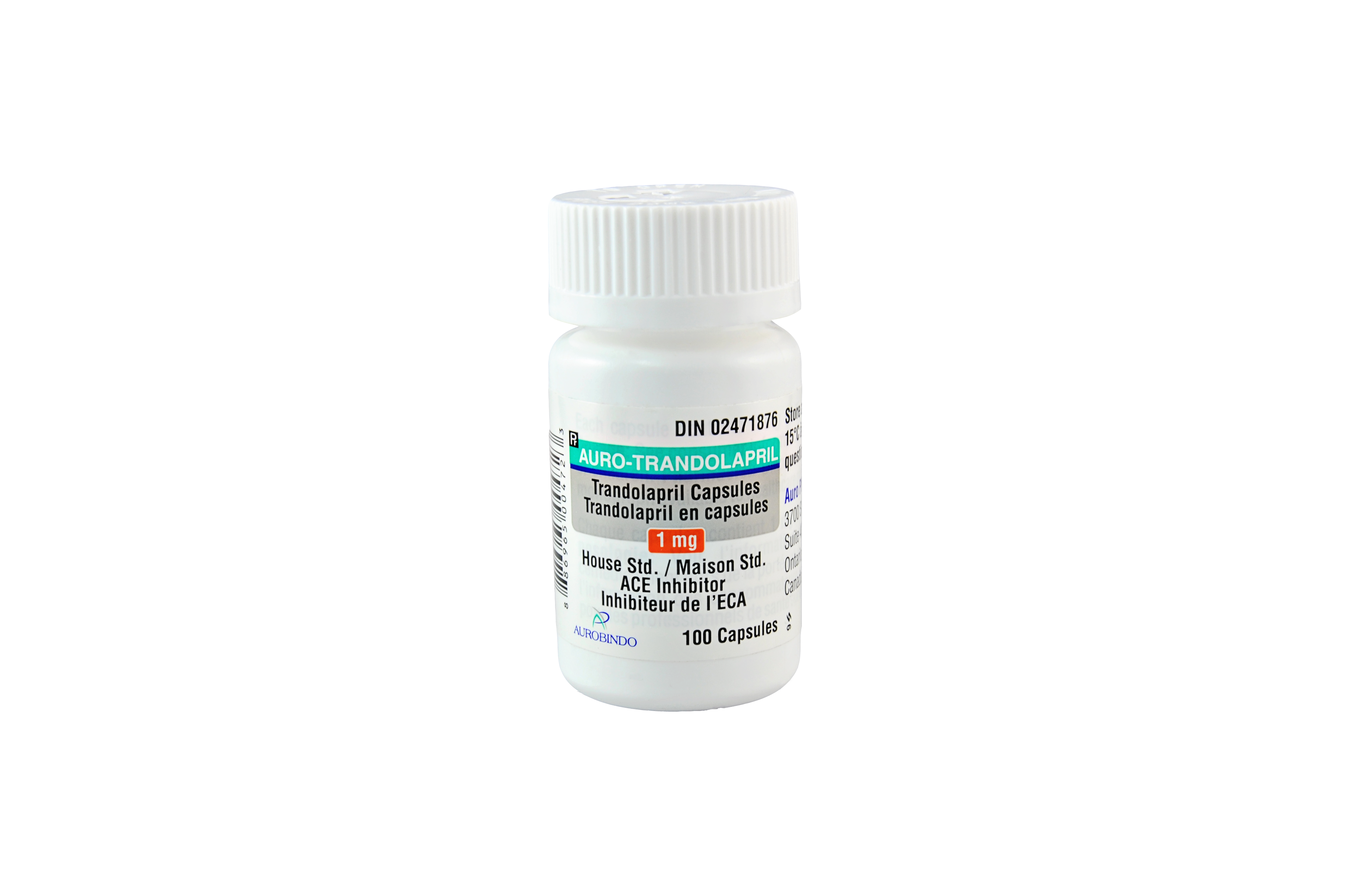 Auro-Trandolapril 1 mg Cap 100 - Auro Pharma Canada