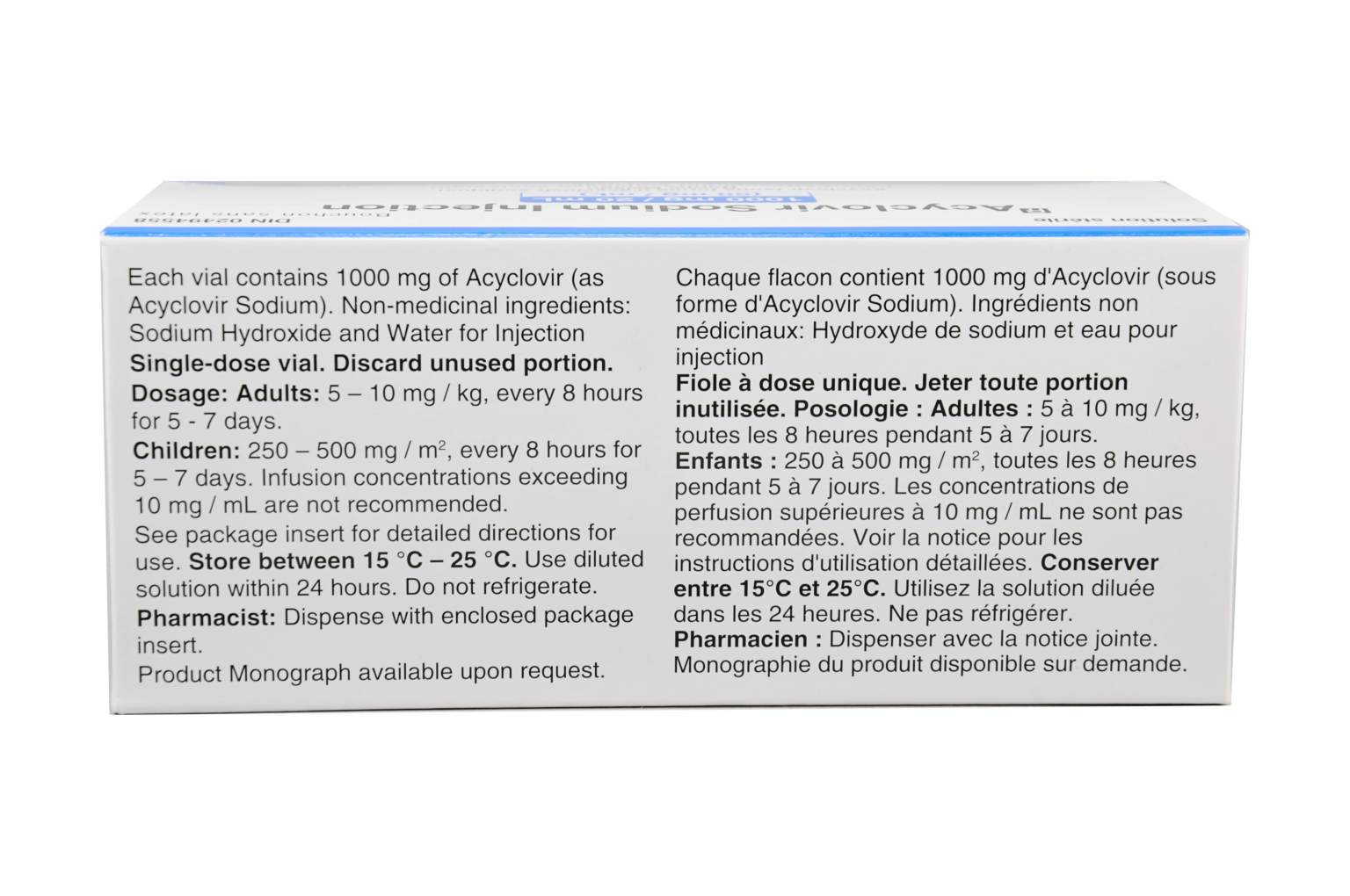 Acyclovir Sodium Injection 1000mg/20ml - Auro Pharma Canada