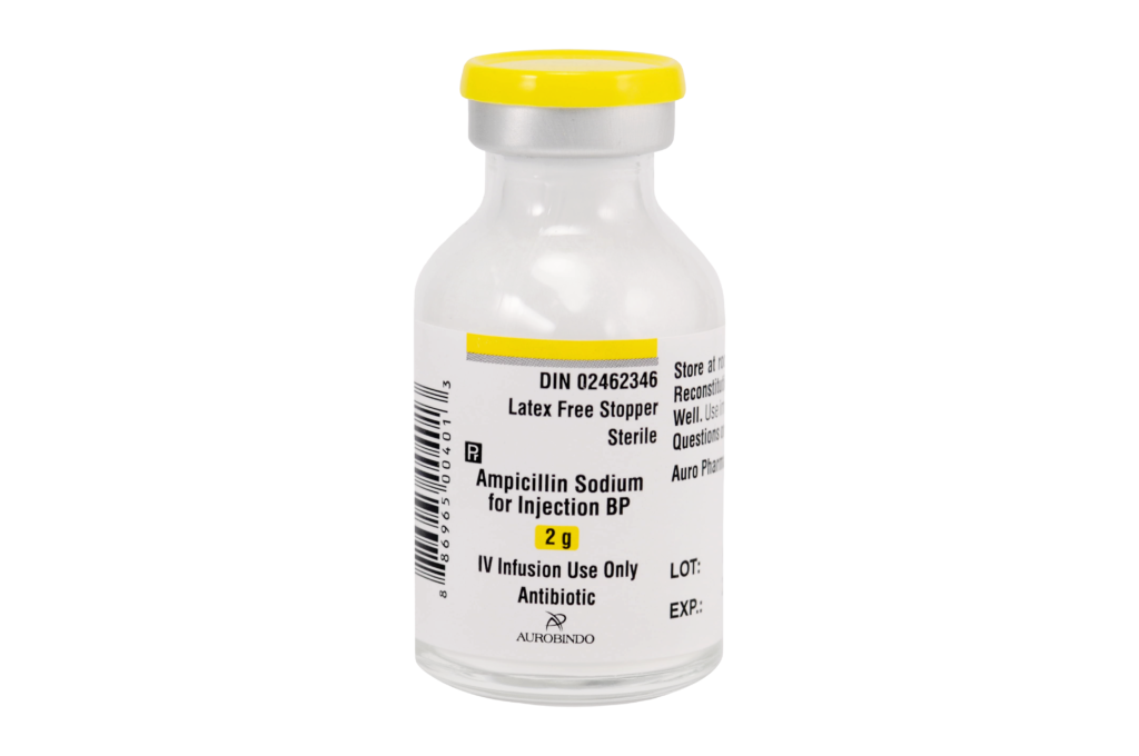 Ampicillin Sodium for Injection BP 2g, 20mL Vial - Auro Pharma Canada