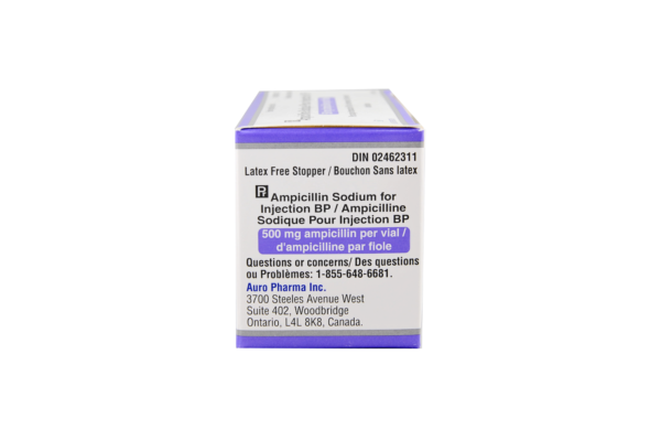 Ampicillin Sodium for Injection BP 500mg, 10mL Vial - Auro Pharma Canada