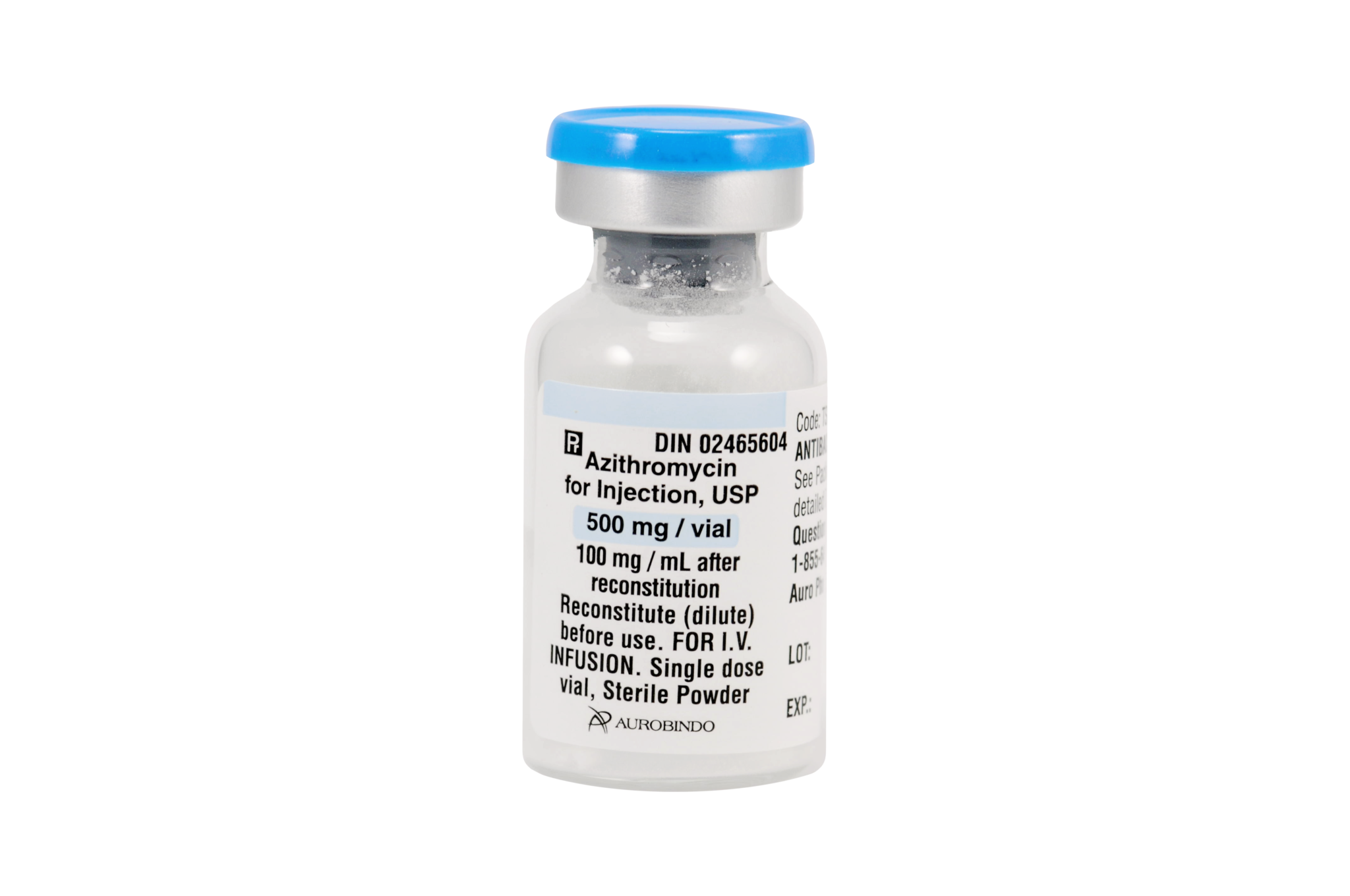 Azithromycin for Injection, USP 500mg, 10mL Vial - Auro Pharma Canada