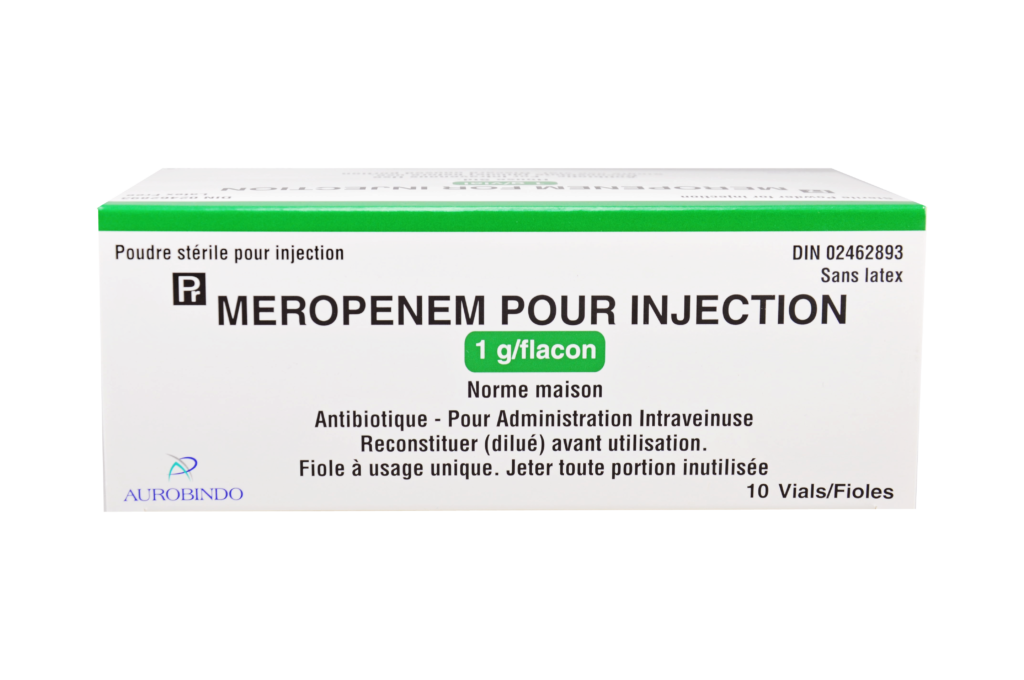 Meropenem for Injection 1g, 40mL Vial - Auro Pharma Canada