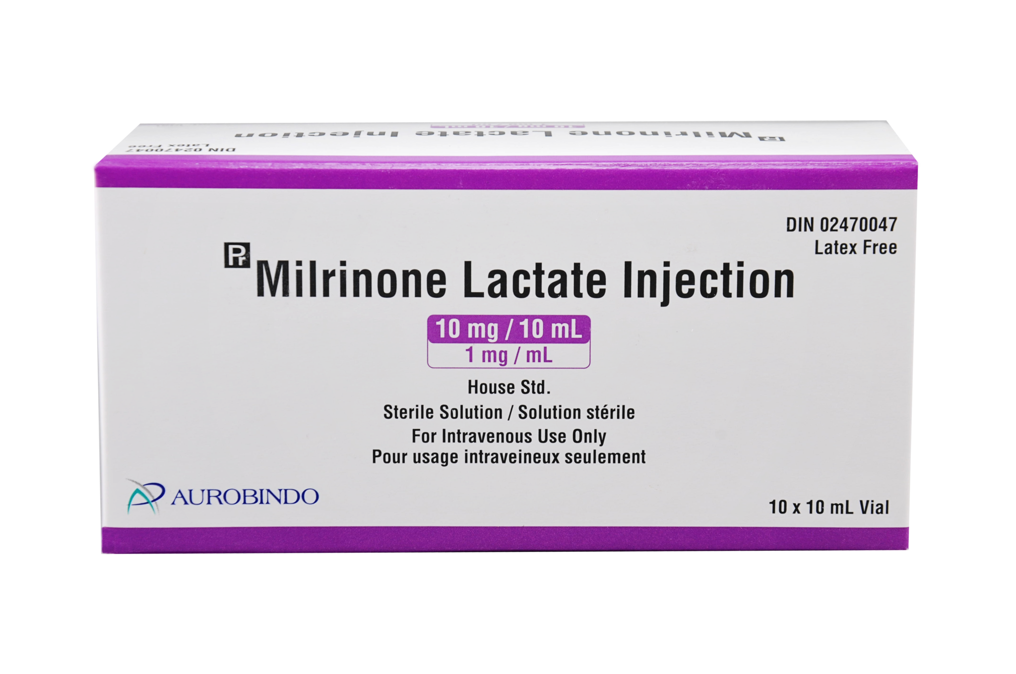 Milrinone Lactate Injection 10mg/10ml, Vial - Auro Pharma Canada