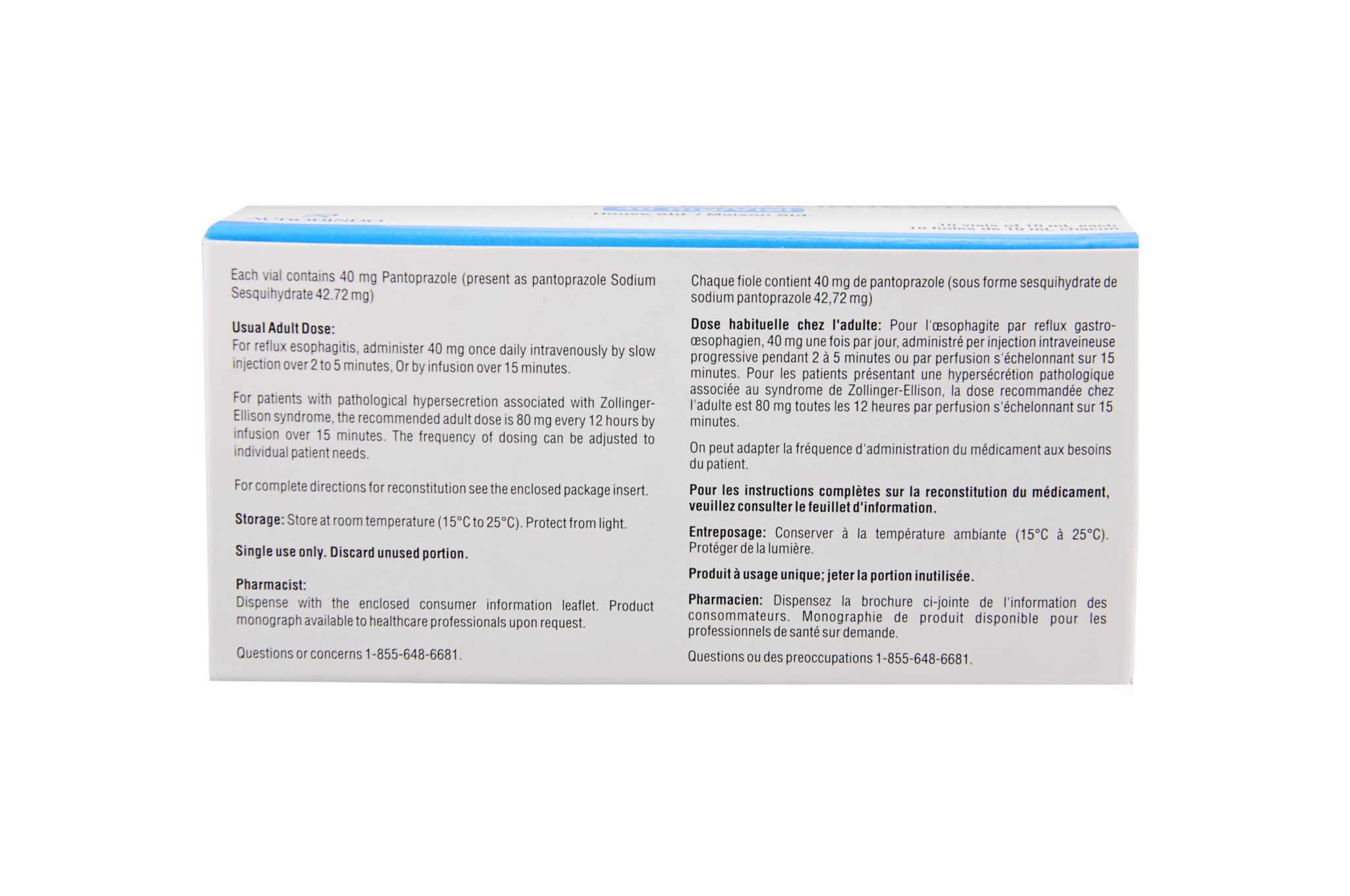 Pantoprazole for Injection 40mg/Vial - Auro Pharma Canada