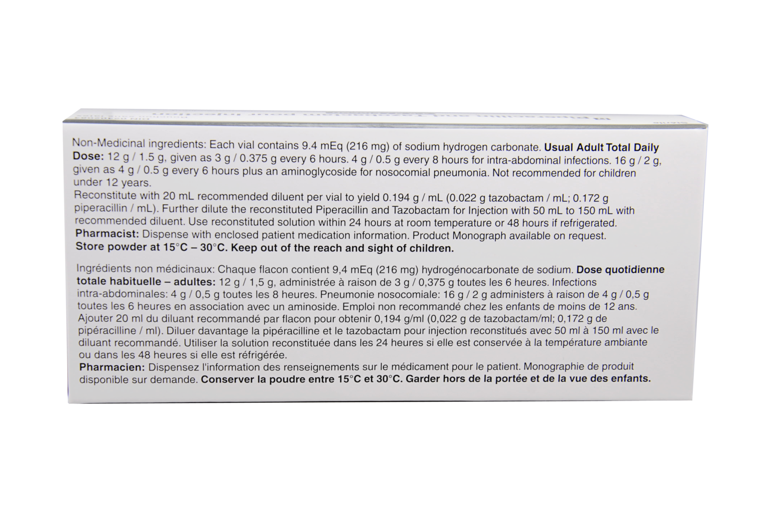 Piperacillin and Tazobactam for Injection 4.0g/0.5g, 10 Vials - Auro ...