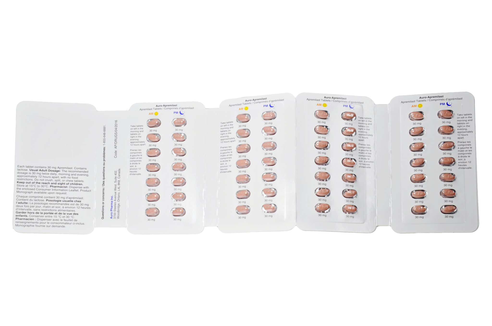 Auro-Apremilast 30mg Tab 56 Blst - Auro Pharma Canada